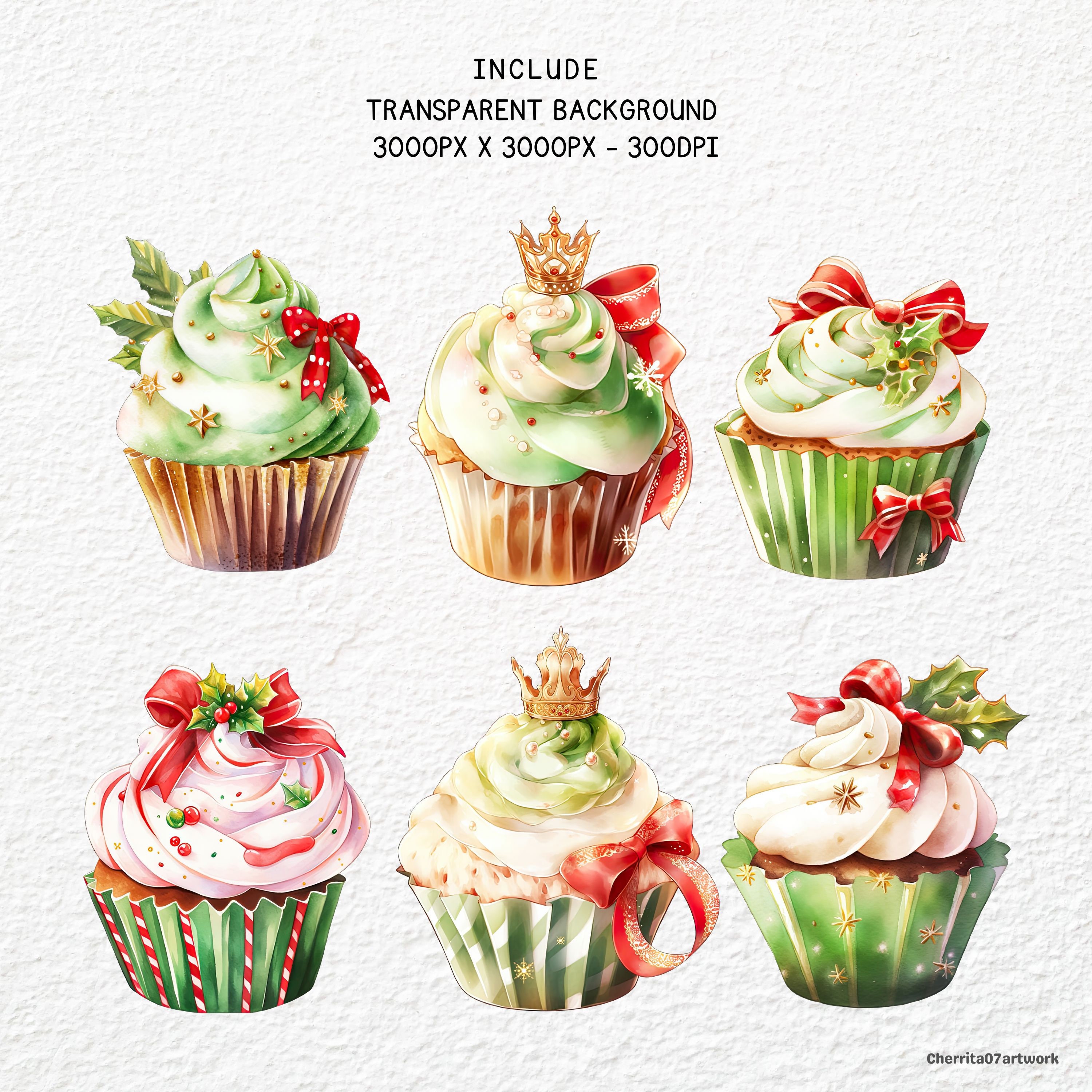 Christmas Cupcake Clipart PNG Festive Cupcake Clipart, Food Clip Art ...