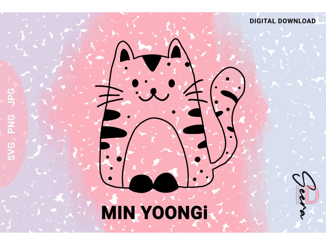 BTS SUGA VECTOR Svg Png Jpg Cricut Silhouette Suga Svg - Etsy