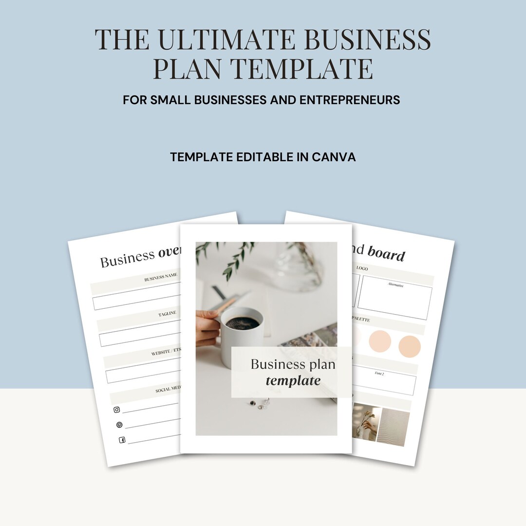 Editable Business Plan Template for Small Business Owners and ...