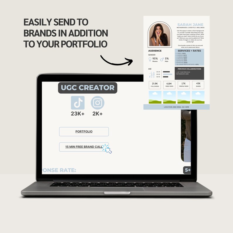 Editable UGC Rate Card Template, Modern Rate Sheet, Media Kit ...