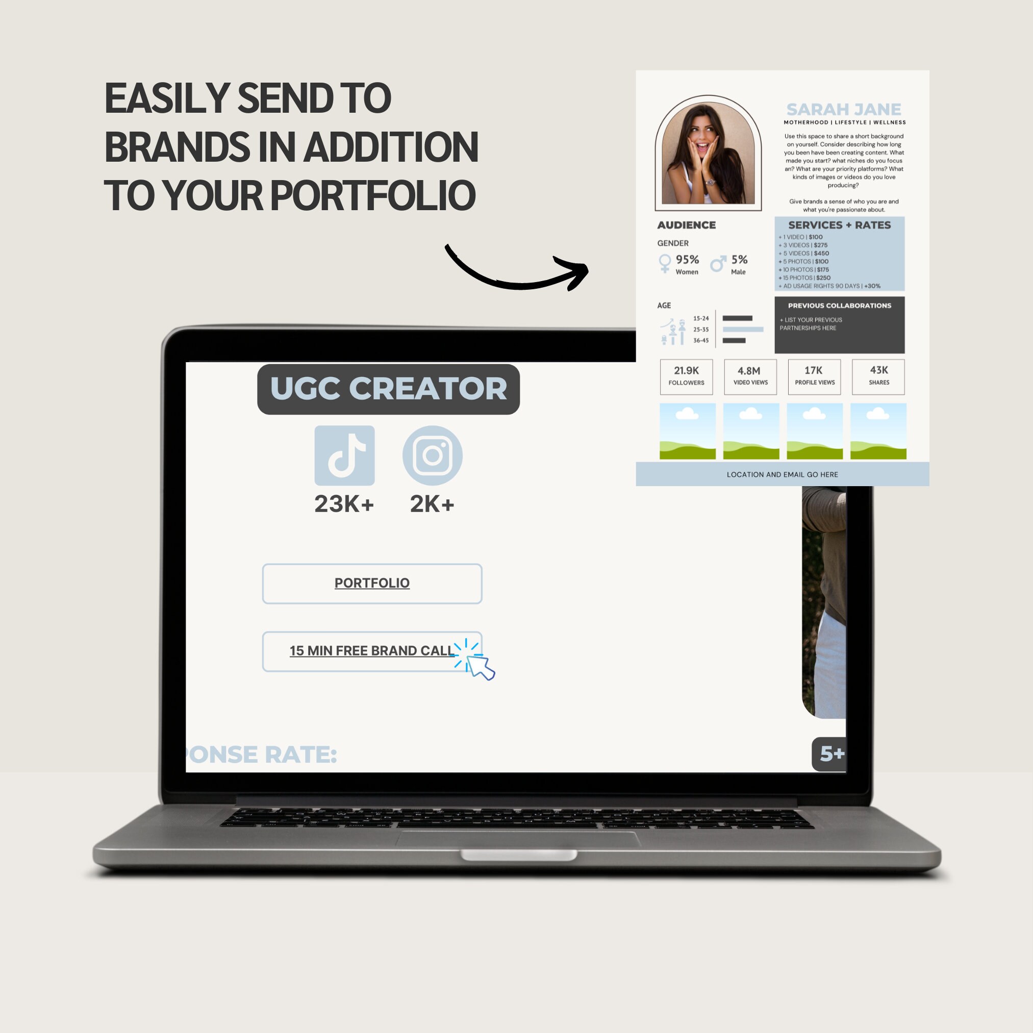 Editable UGC Rate Card Template, Modern Rate Sheet, Media Kit ...