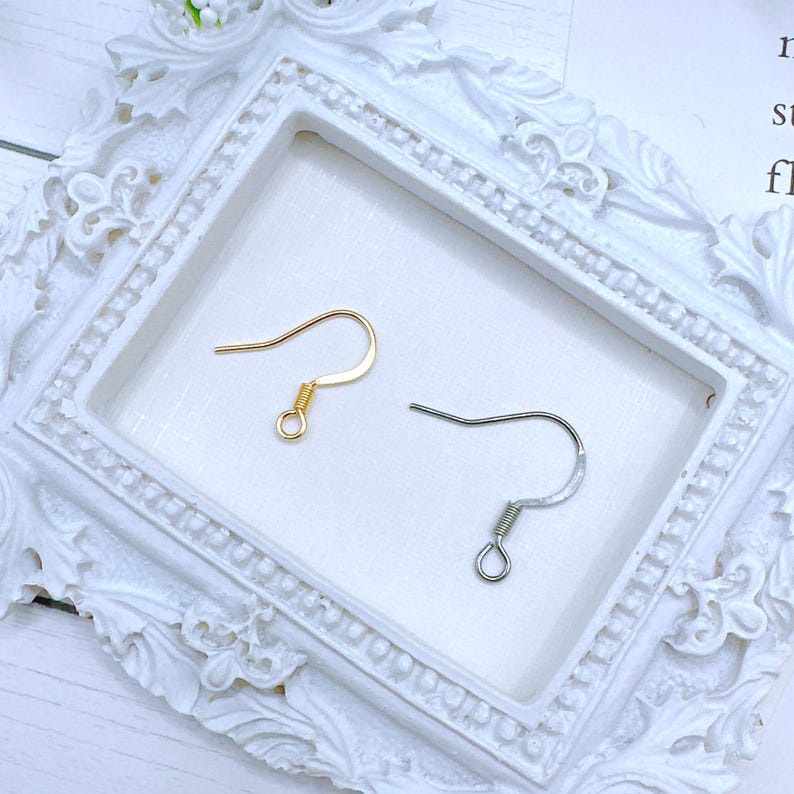 10-100pcs 316 Surgical Stainless Steel French Earring Hooks, Gold 18kgp ...
