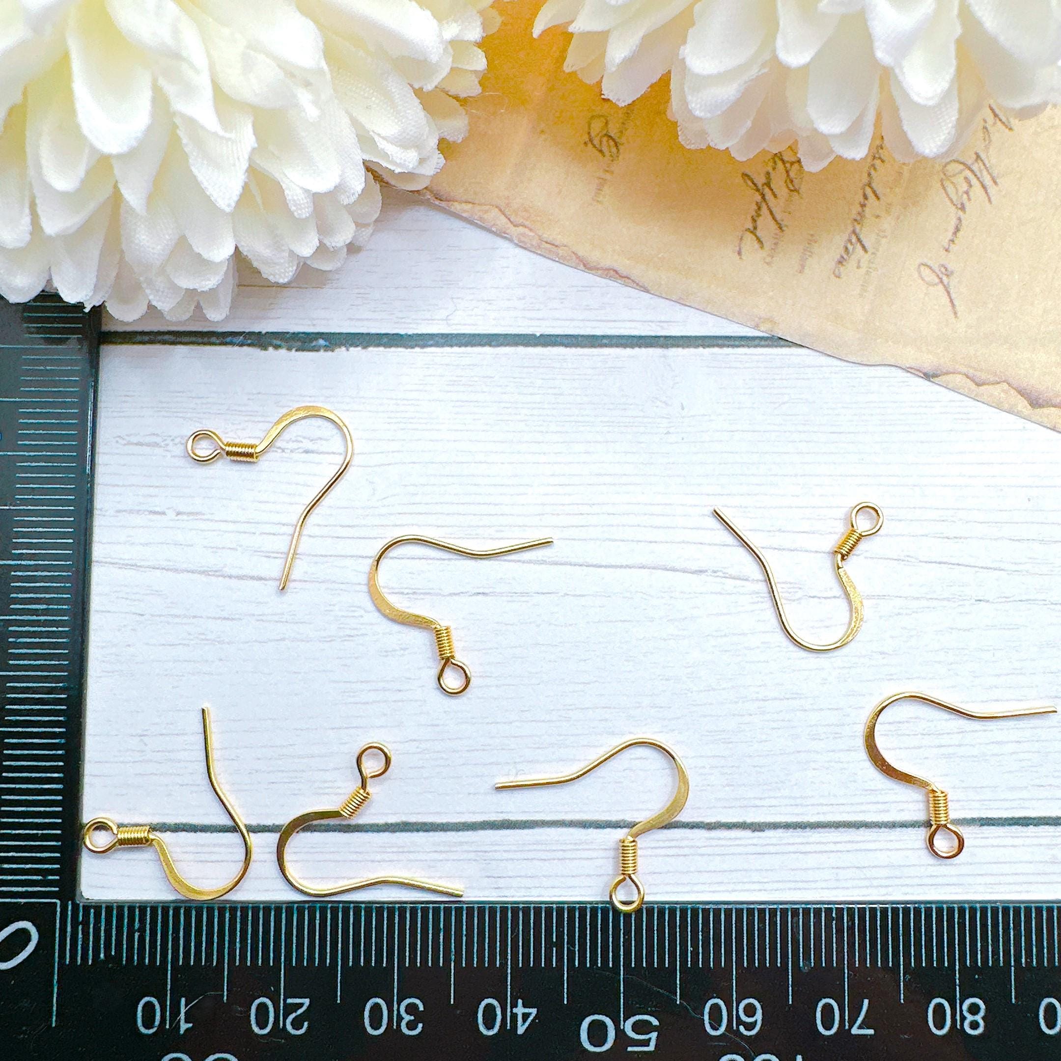 10-100pcs 316 Surgical Stainless Steel French Earring Hooks, Gold 18kgp ...