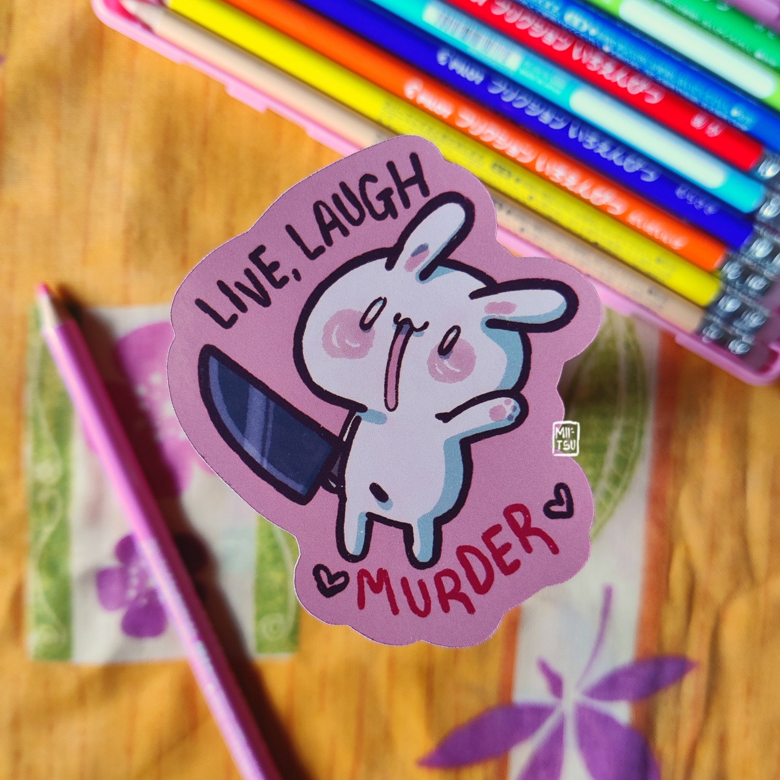 Delulu Stickers Set - Set of 3 Cute Kawaii Bunny Stickers, Gift Idea ...