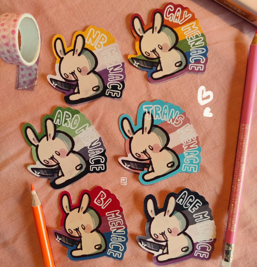 Pride Bunnies Stickers - Stickers Set to Celebrate Pride Month, LGBTQ+ ...