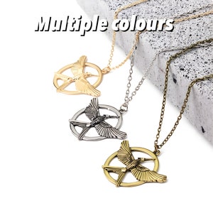 Hunger Games 2 & 3 Necklace Mockingjay Arrow Logo Pendant Vintage Movie ...