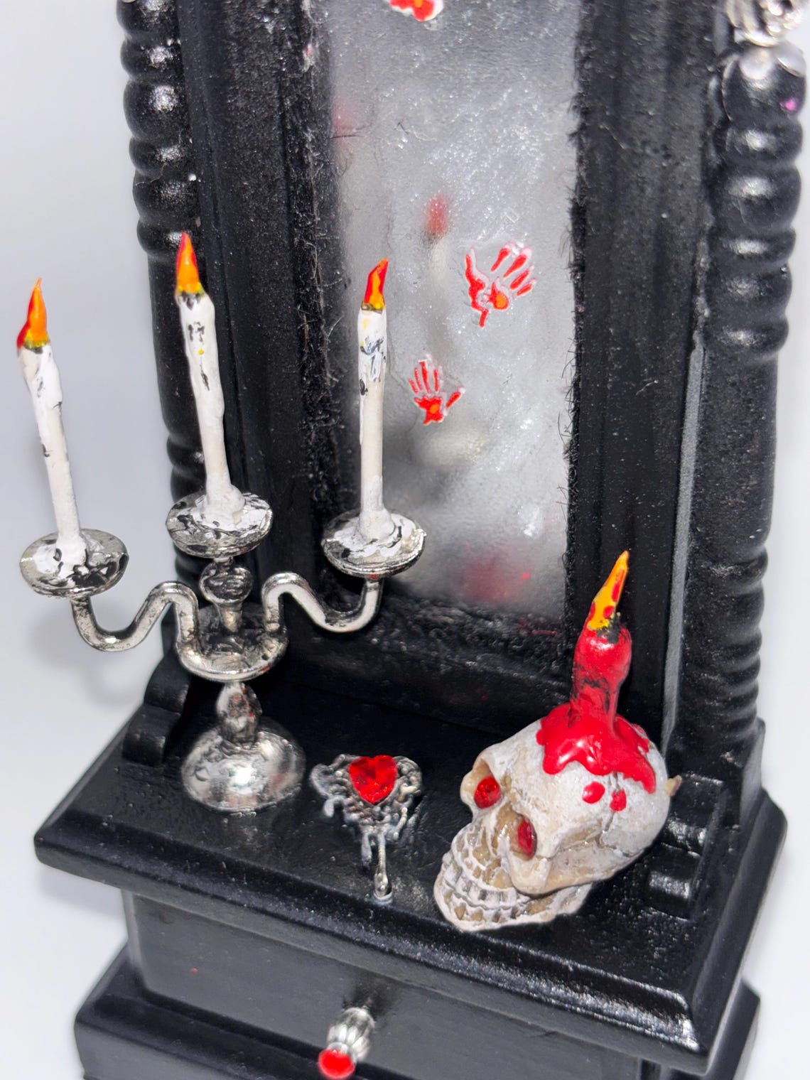 Miniature Gothic Full Length Mirror: Haunted Dollhouse Furniture ...