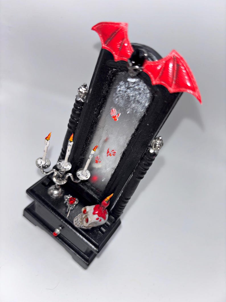 Miniature Gothic Full Length Mirror: Haunted Dollhouse Furniture ...