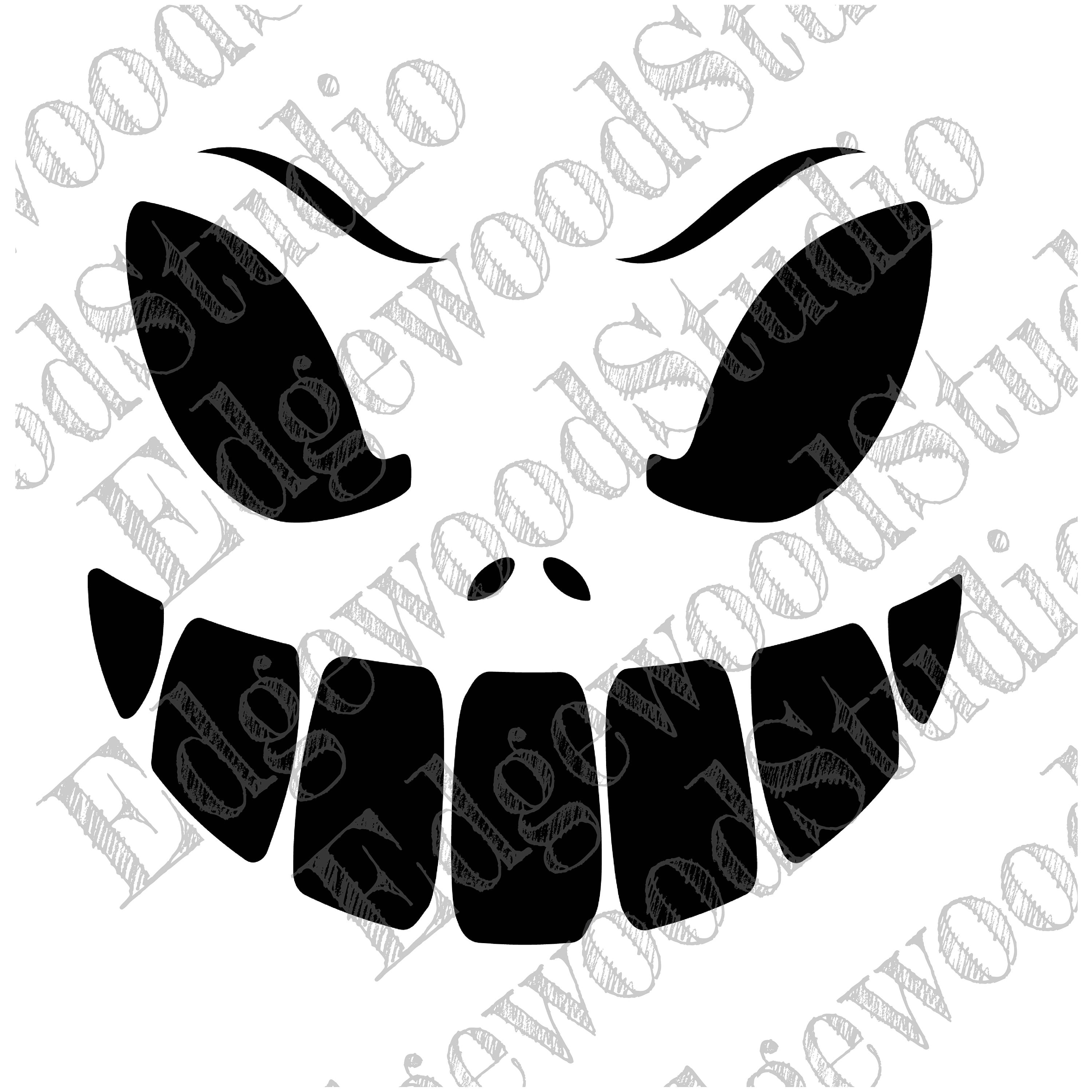 Evil Eyebrows Pumpkin Carving Template, Halloween Template, Stencil ...