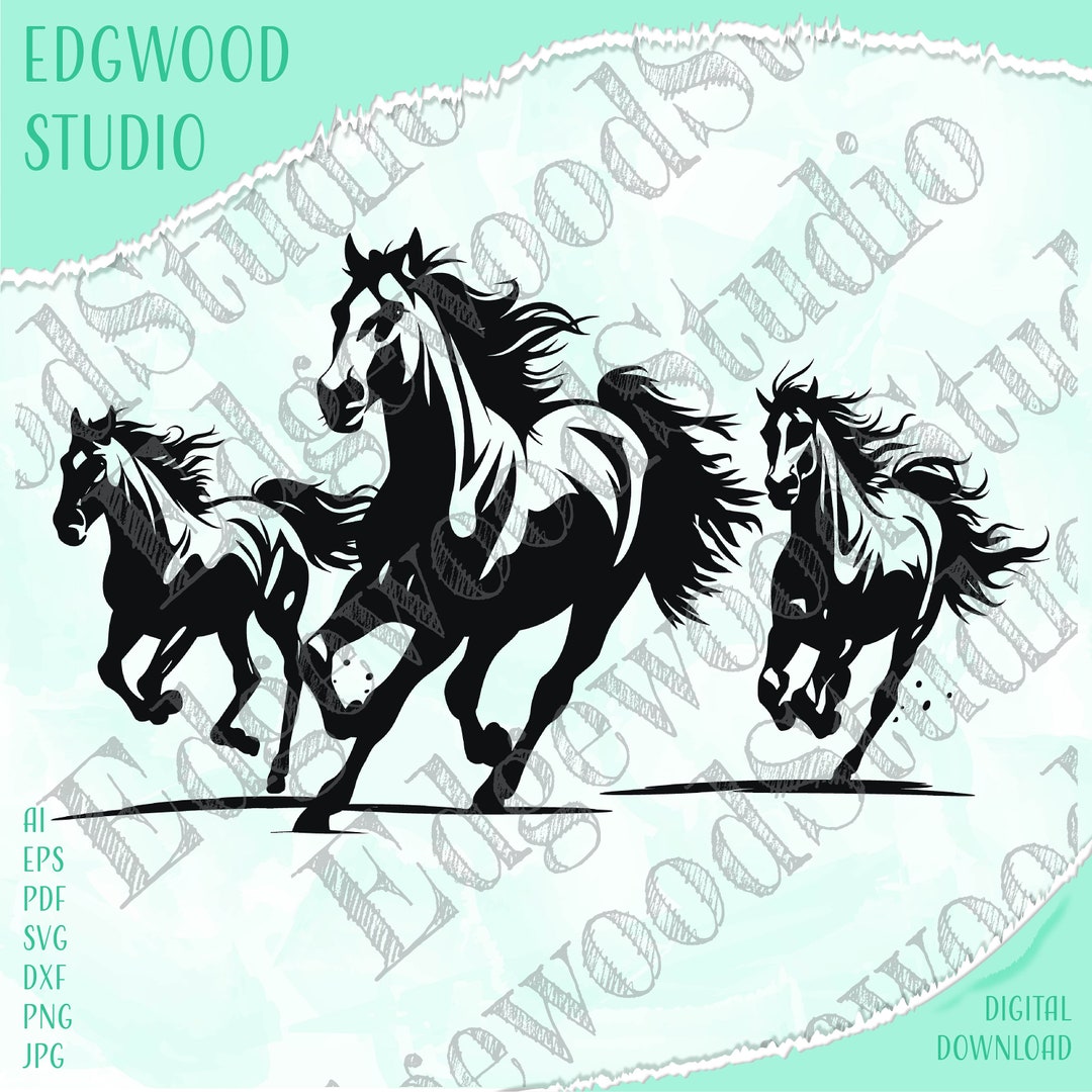 Horse Running, Ranch Life, Farm Decor, SVG, Cricuit, Silhouette ...
