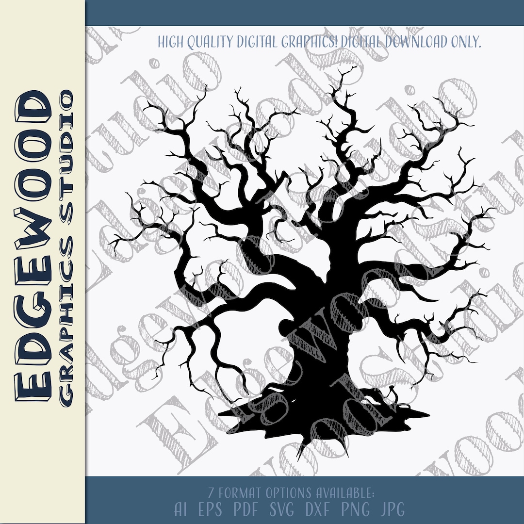 Spooky Tree, Haunted Oak, Creepy, Halloween Svgs (digital Download) - Etsy