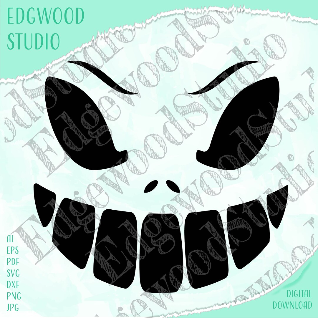 Evil Eyebrows Pumpkin Carving Template, Halloween Template, Stencil ...