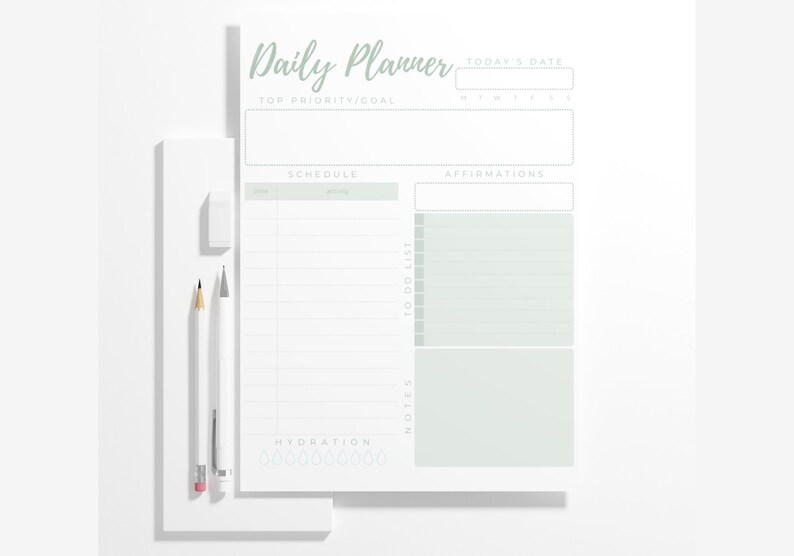 Daily Planner Printable, Printable Planner, Daily to Do List Printable ...
