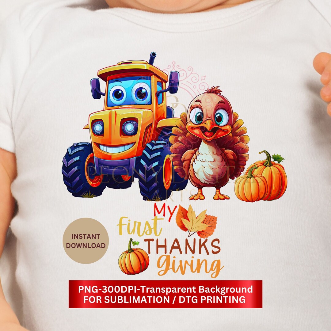 My First Thanksgiving Sublimation Baby First Thanksgiving PNG ...