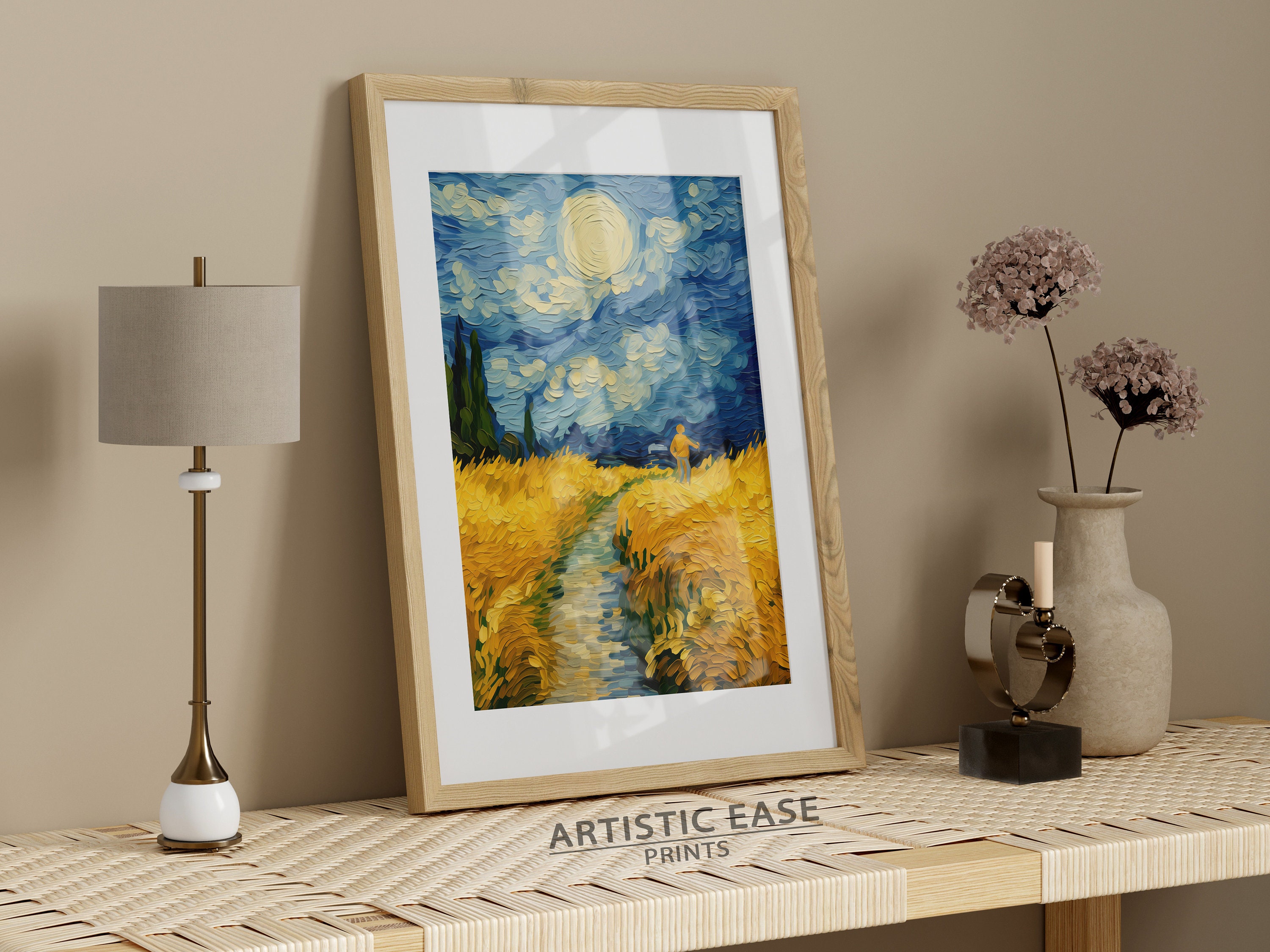 Van Gogh Style Art, Mid Century Modern, Abstract Wall Art, Landscape ...