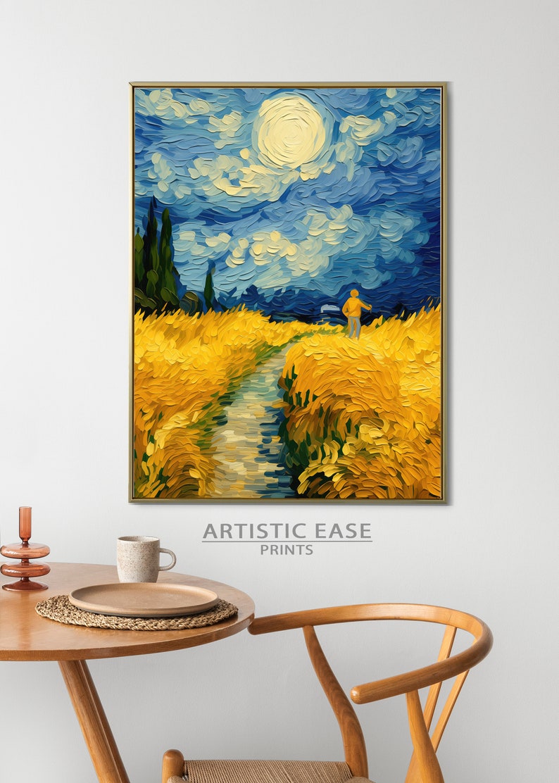 Van Gogh Style Art, Mid Century Modern, Abstract Wall Art, Landscape ...