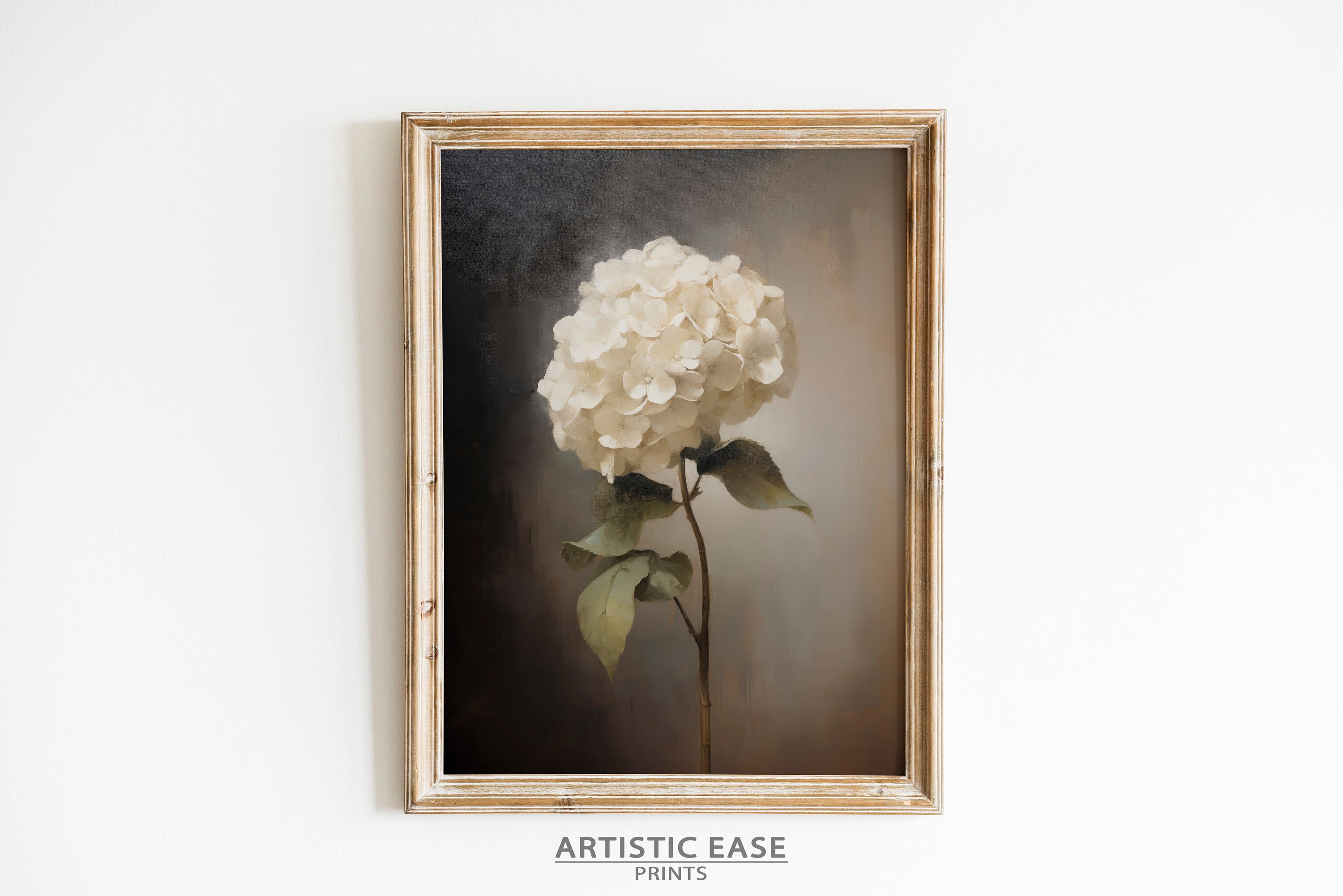 Vintage Inspired Hydrangea Printable, Elegant Floral Wall Decor, Rustic ...