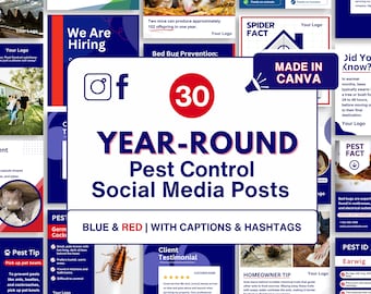 Pest Control Social Media Posts for Instagram and Facebook Green Made ...