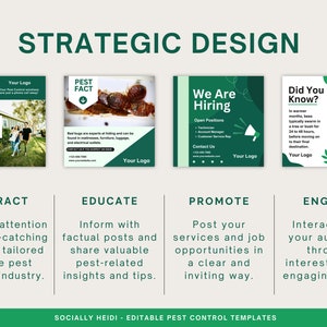 Pest Control Social Media Posts for Instagram and Facebook Green Made ...