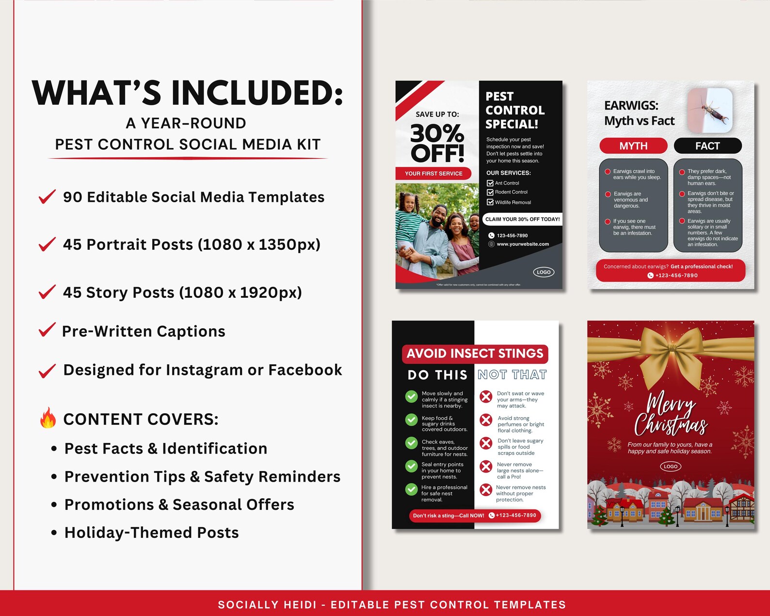 Pest Control Social Media Posts | Portrait Size for Instagram ...