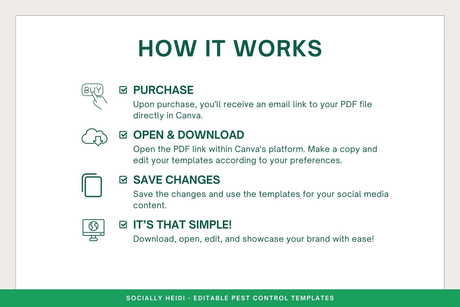 Pest Control Social Media Posts for Instagram and Facebook Green Made ...
