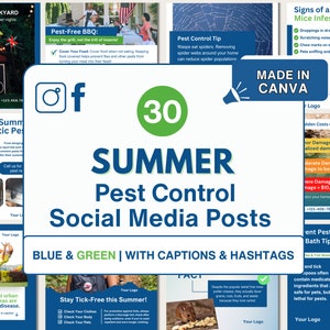 Pest Control Social Media Posts for Instagram and Facebook | Summer ...