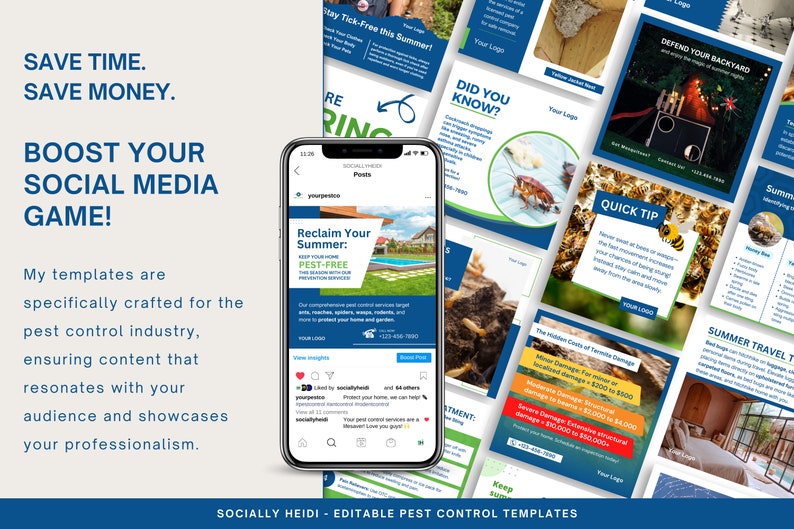 Pest Control Social Media Posts for Instagram and Facebook | Summer ...