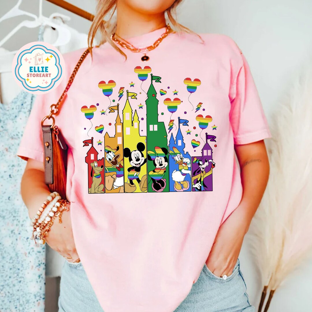 Mickey and Friends Disney Castle LGBT Disney Pride Shirt, WDW ...