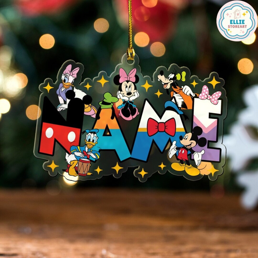 Personalized Mickey and Friends Disney Christmas Ornament, Custom ...