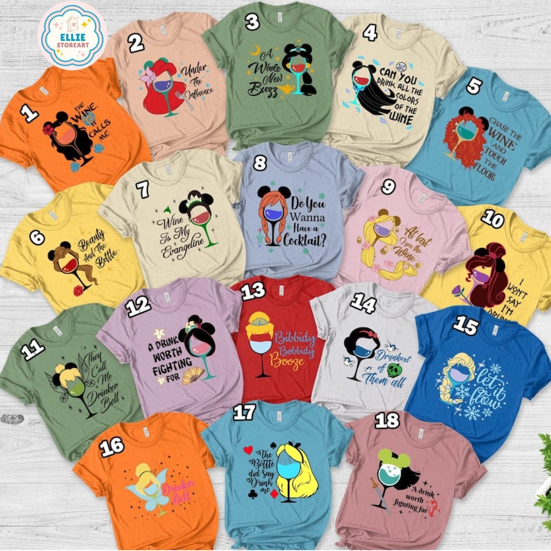 Personalized Disney Princess Girls Trip 2024 Shirt, Princess Drinking ...