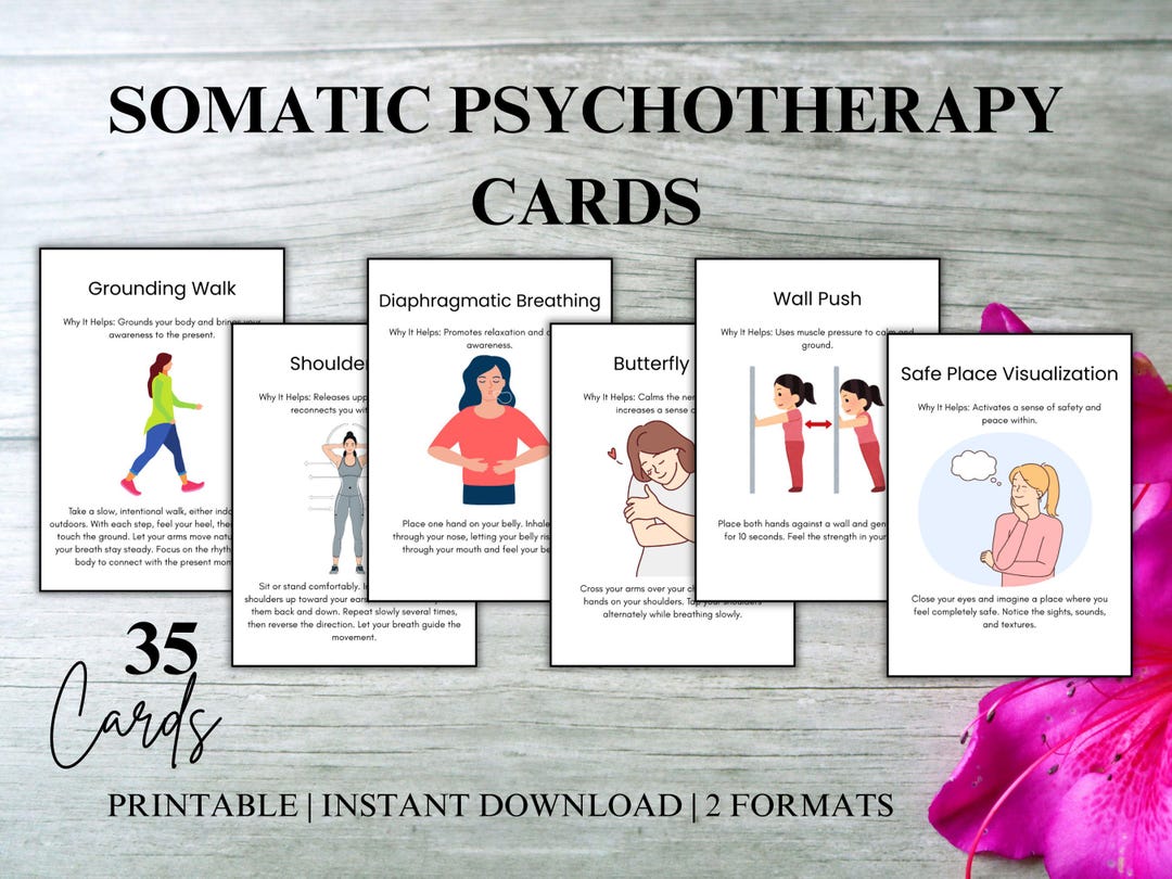 Somatic Coping Skills Therapy Cards, Nervous System Regulation Tools ...