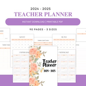 Teacher Planner Printable 2024-2025,lesson Planner, School Planner ...