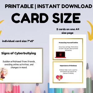 Online Bullying Flash Cards for Kids, Cyberbullying for School Teachers ...