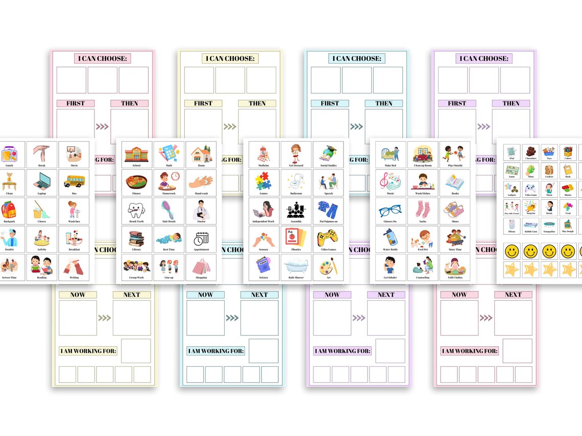 First-then Board With Tokens, Visual Support, Behavior Support, Autism ...
