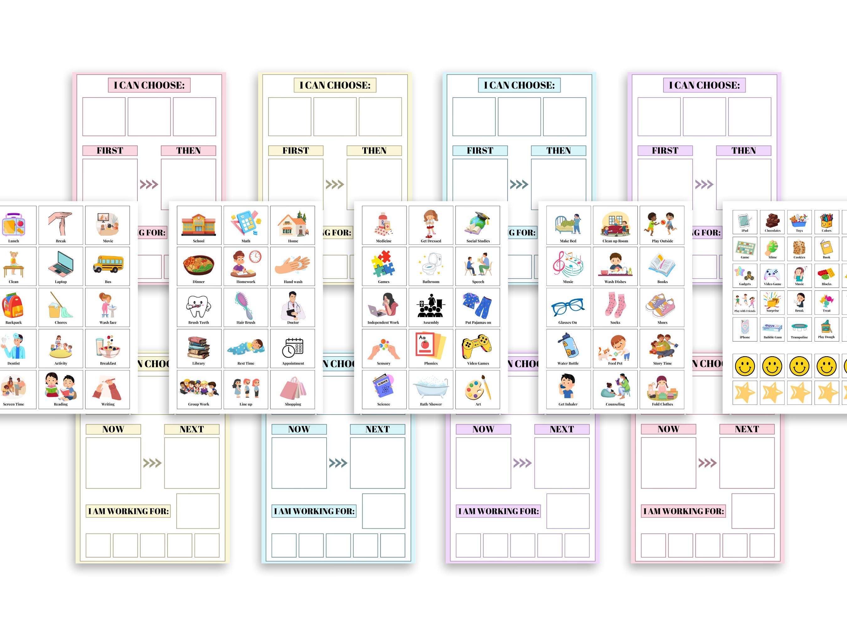 First-then Board With Tokens, Visual Support, Behavior Support, Autism ...