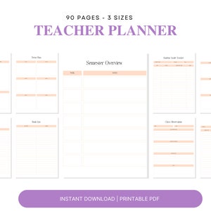 Teacher Planner Printable 2024-2025,lesson Planner, School Planner ...