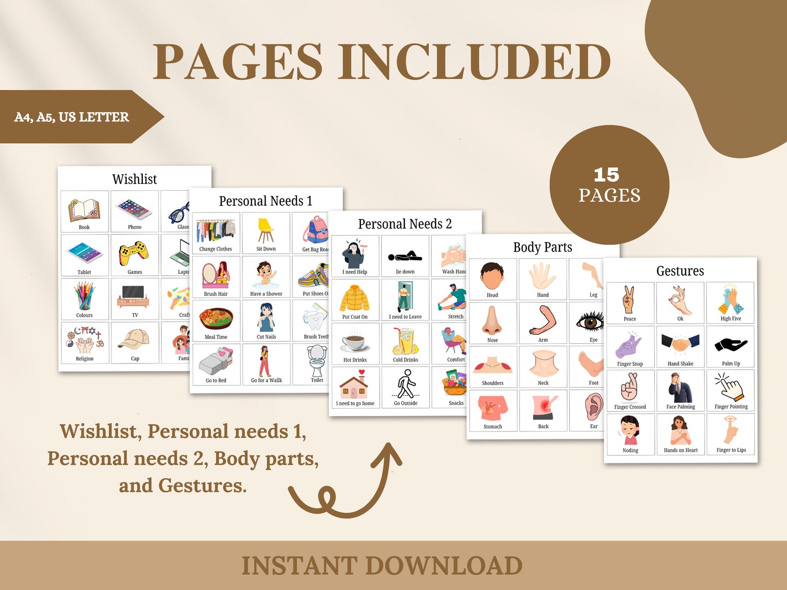 Non Verbal Communication Visual Cards Printable, Visual Board Flash ...