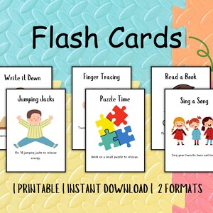 Coping Skills Flashcards for Kids, Calming Corner Cards Emotional ...