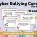 Online Bullying Flash Cards for Kids, Cyberbullying for School Teachers ...