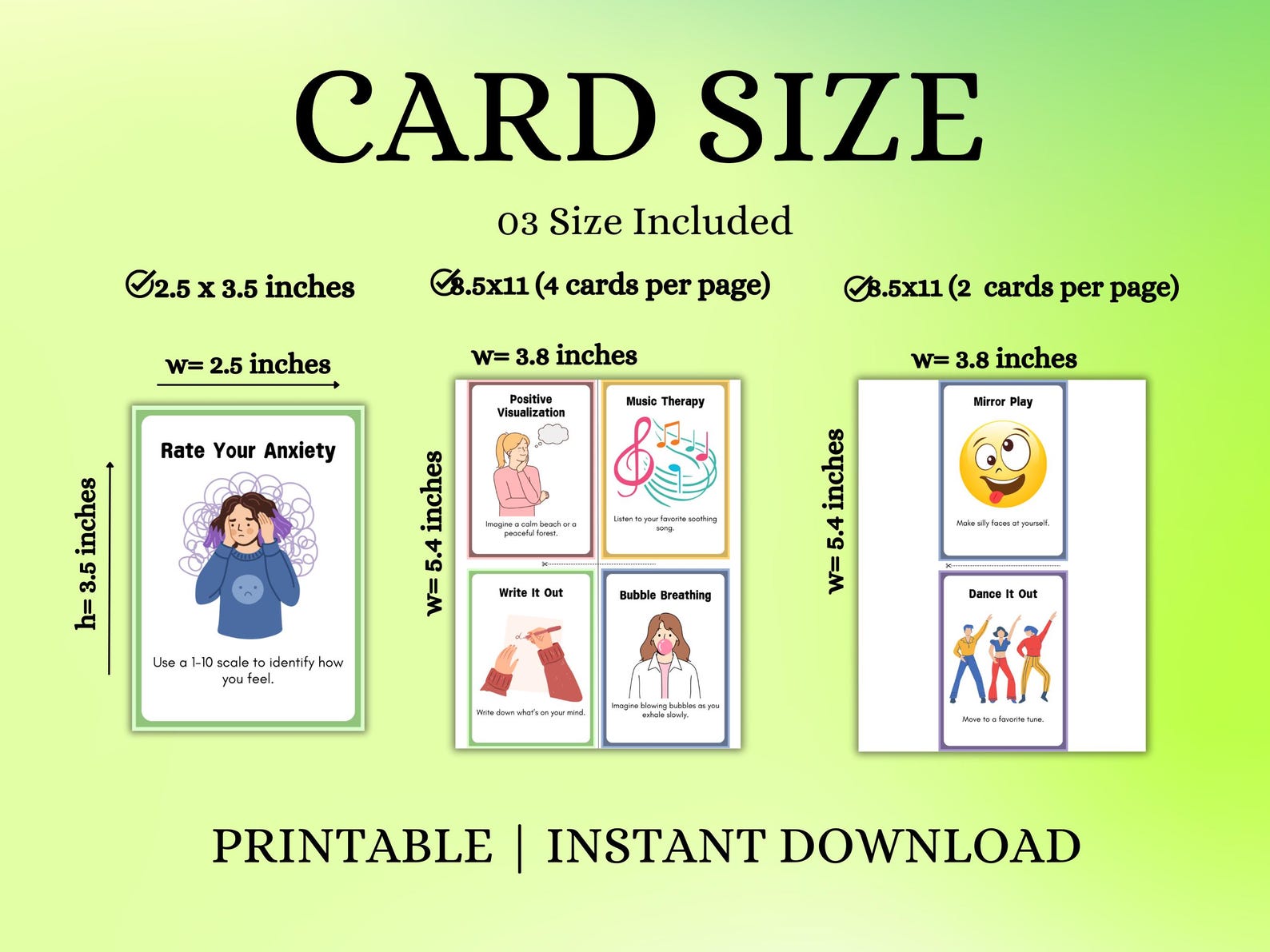 Anxiety Cards, Coping Skills, Mindfulness Cards, Anxiety Coping Cards ...