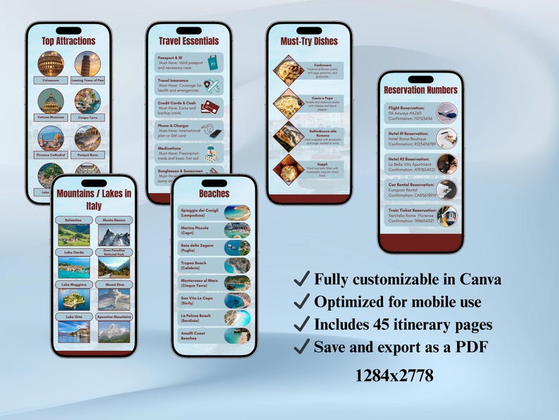 Travel Itinerary Template | Editable Hyperlinked Trip Planner | Digital ...