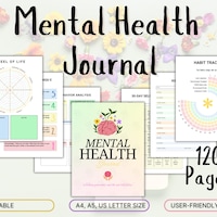 Digital Mental Health Tracker, Digital Mental Health Journal, Self Care ...