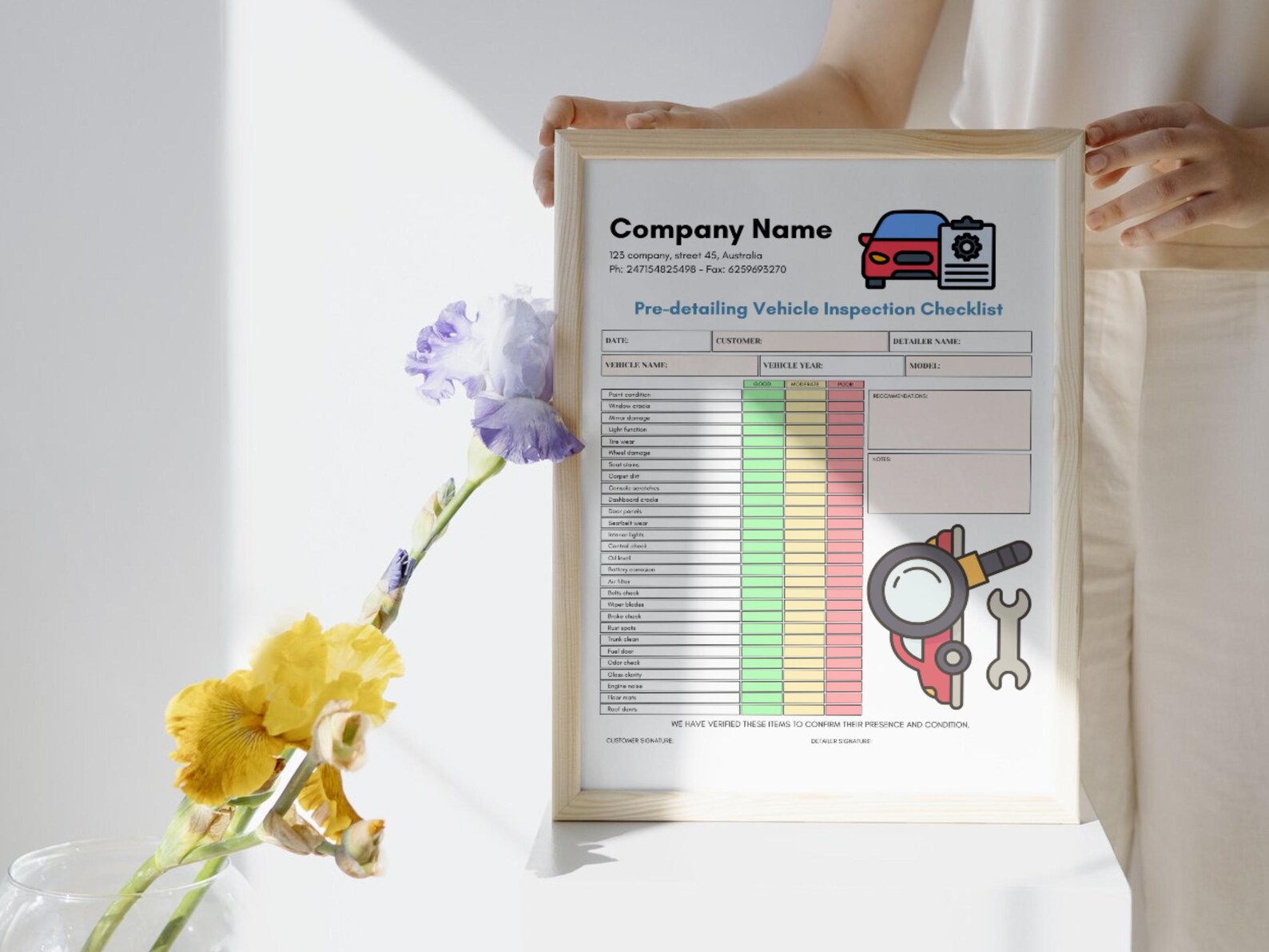 Pre-detailing SUV Inspection Checklist for Auto Detailers, Dealerships ...