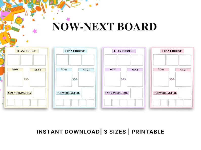 First-then Board With Tokens, Visual Support, Behavior Support, Autism ...