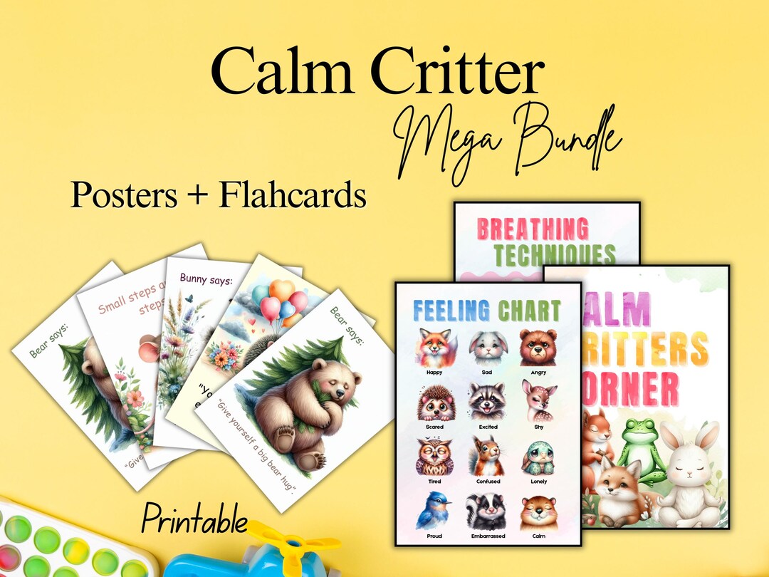 Calm Critter Mega Bundle, Emotional Regulation Printables (digital ...