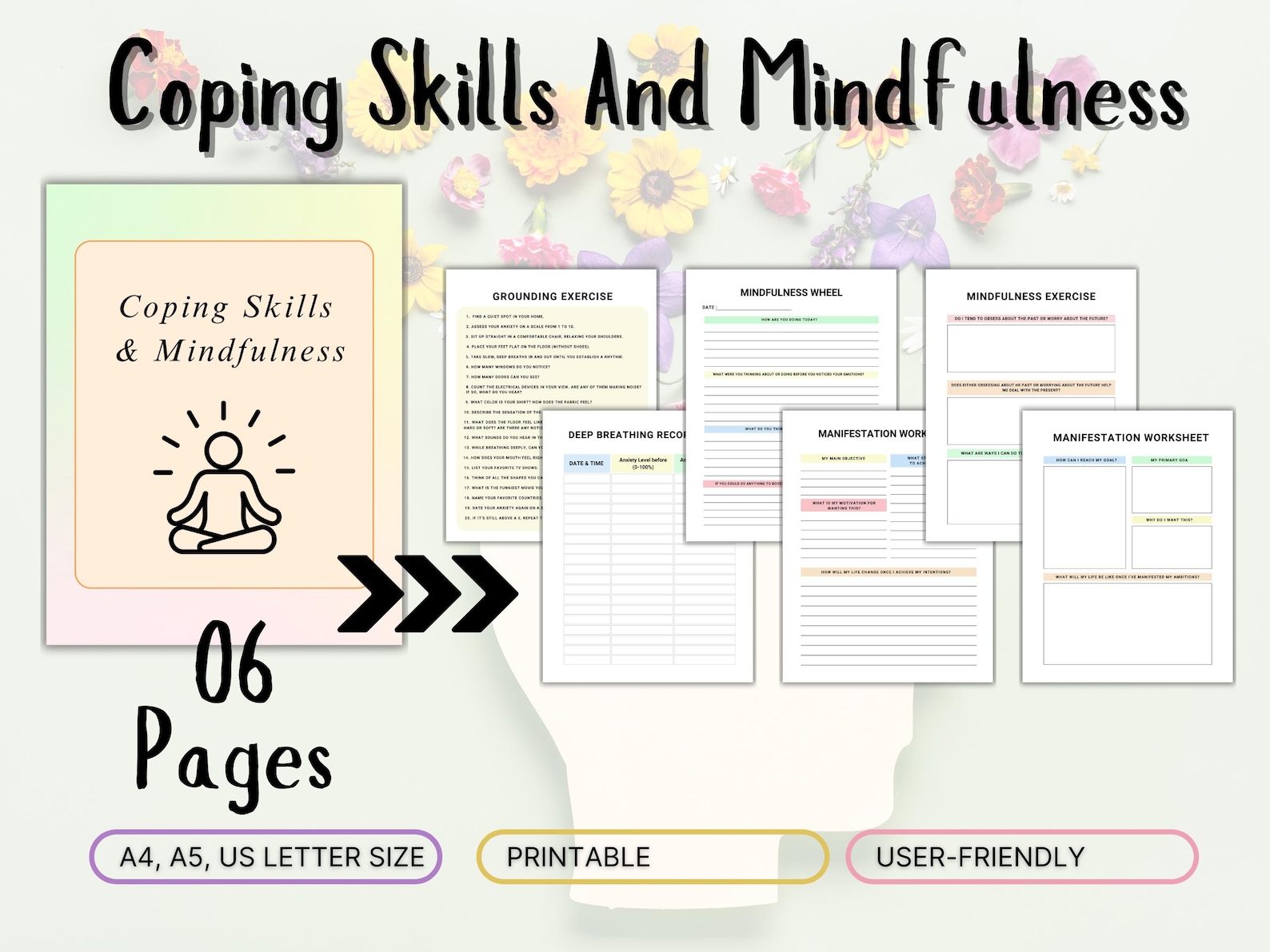 Mental Health Journal Bundle Printable,digital Mentalhealth Planner ...