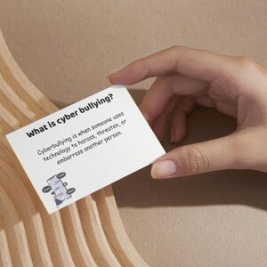 Online Bullying Flash Cards for Kids, Cyberbullying for School Teachers ...