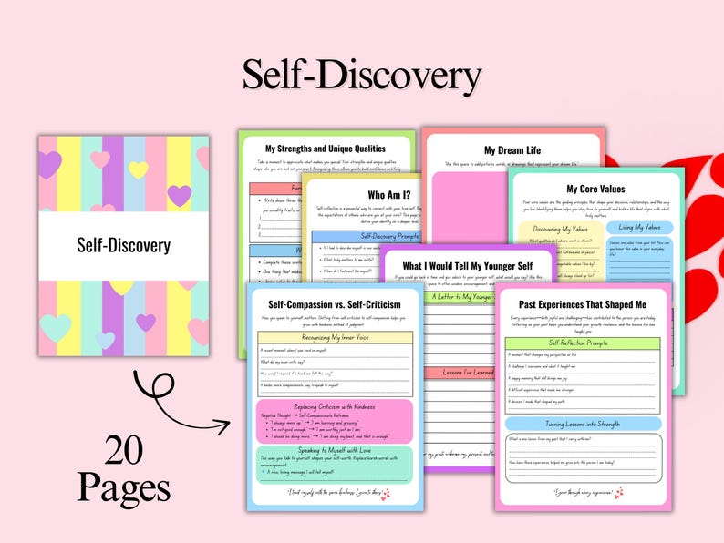 Self Love Workbook, Self Care Journal, Personal Growth Planner Mental ...