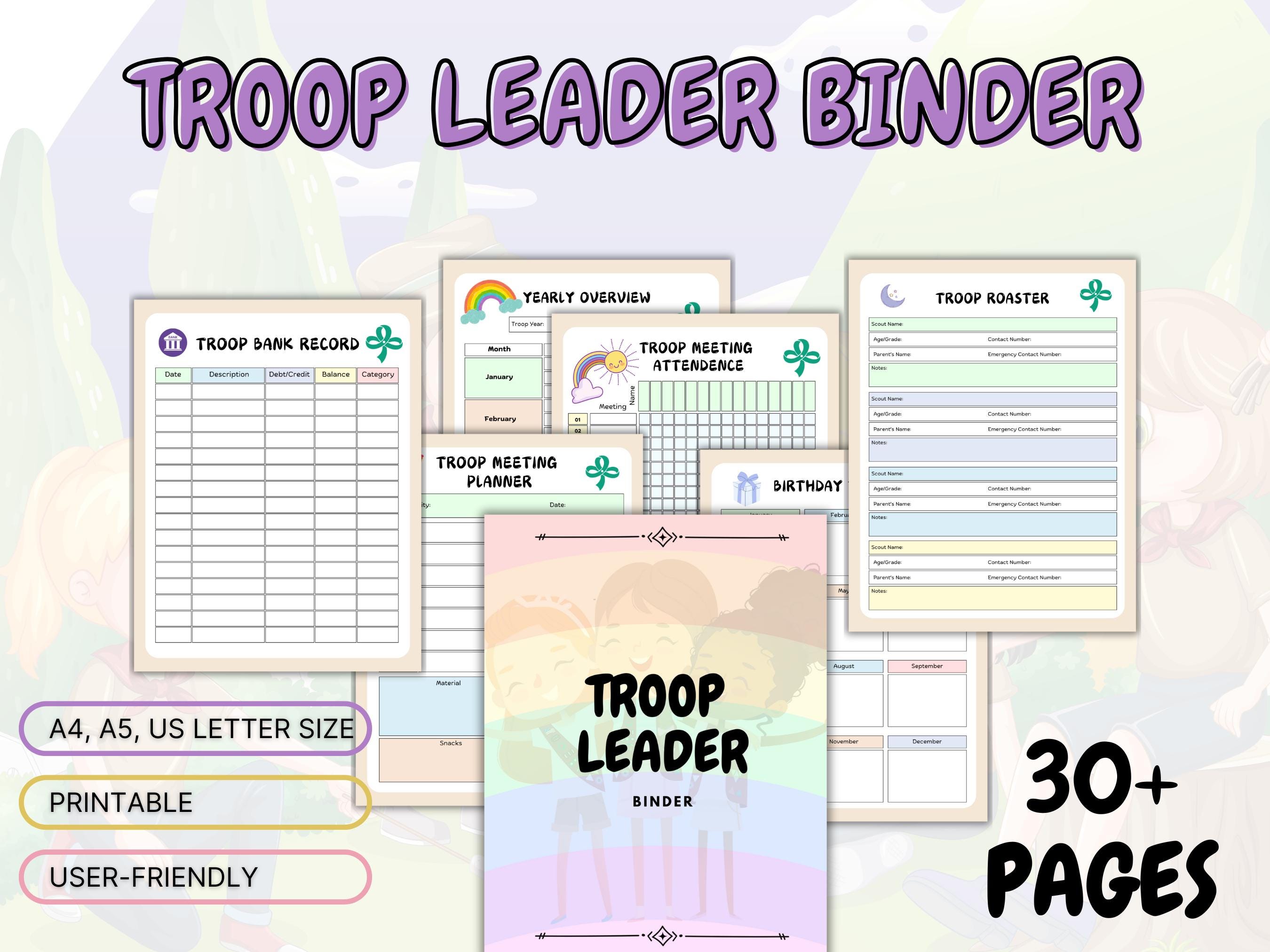 Troop Leader Planner, Weekly & Monthly Organizer for Youth Group ...