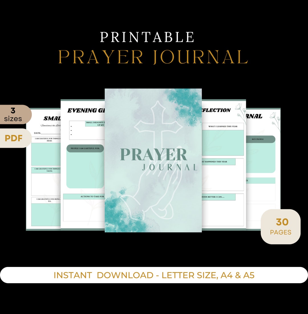 Prayer Journal | Bible Study | Gratitude Journal | Digital Planner ...